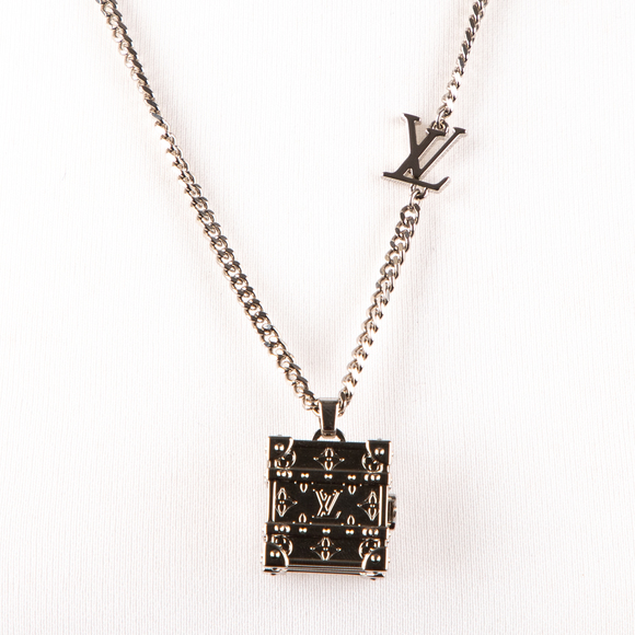 Louis Vuitton | Jewelry | Louis Vuitton Trunk Locket In Silver Silver ...